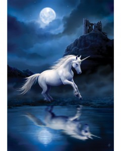 Moonlight Unicorn - Ευχετήρια Συλλεκτική Μυθική Κάρτα - fylaxta.gr